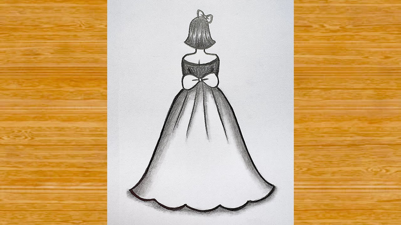 How to draw a girl with princess dress // princess girl drawing / Easy ...