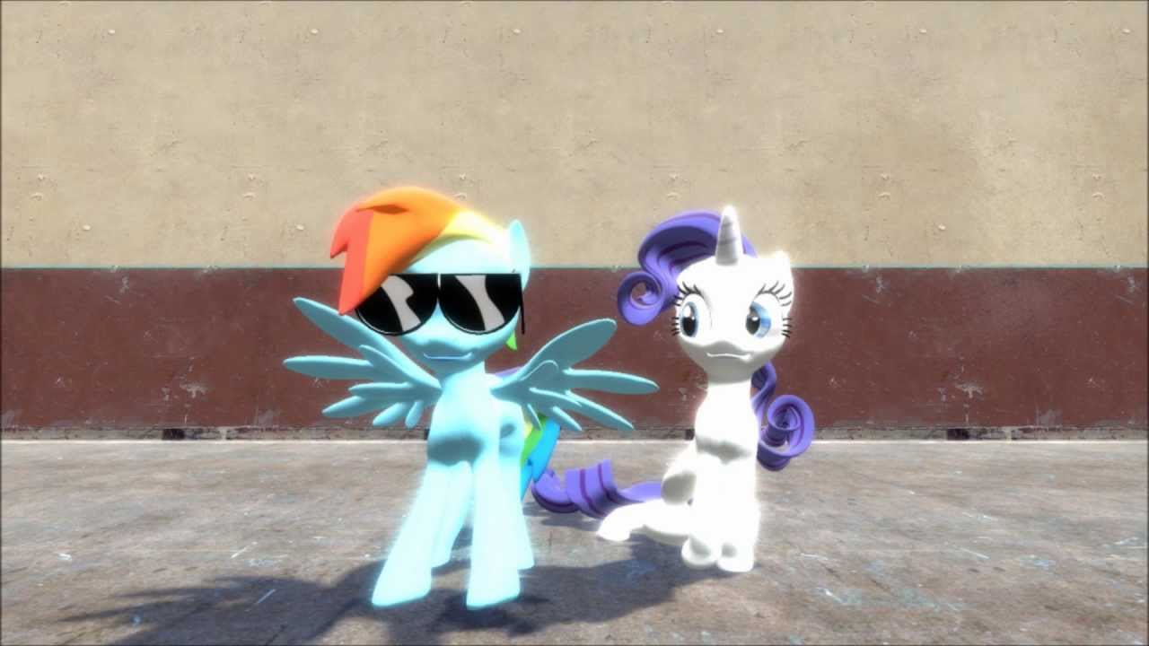 Garrys Mod Animation Test Rainbow Dash and Rarity Shades - YouTube