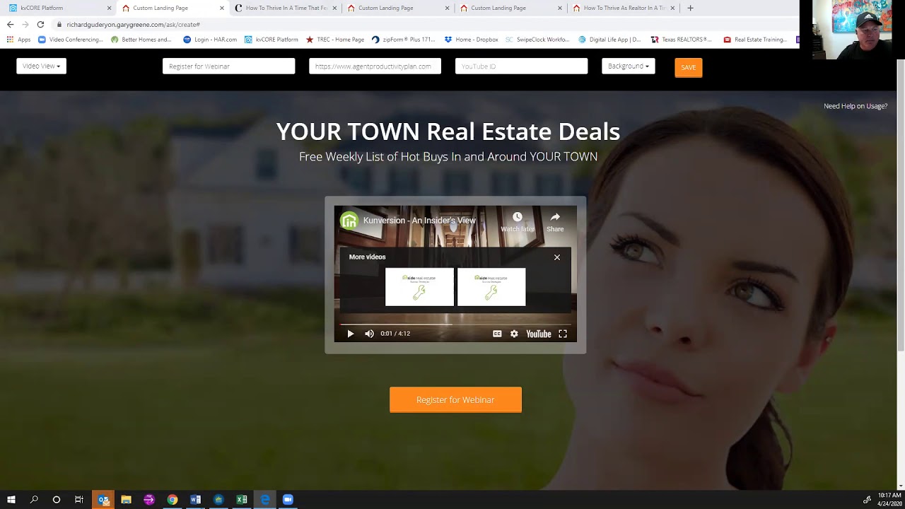 How To make a Landing Page For Cheplak Webinar - YouTube