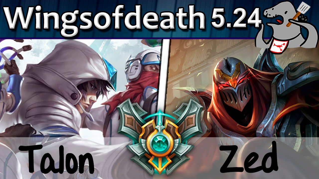 Wingsofdeath - Talon vs Zed - Mid - Master Preseason S6 | 470 - YouTube