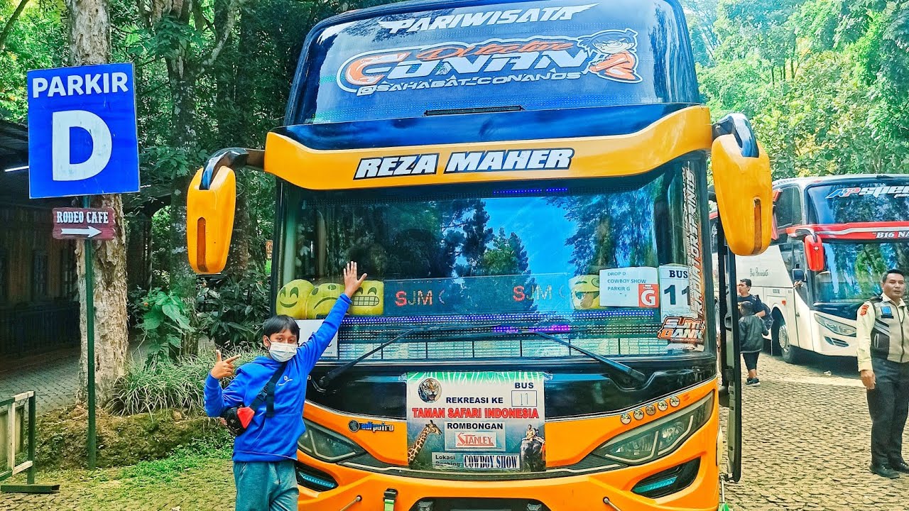 TAMAN SAFARI BOGOR 2024 TERBARU / DETECTIVE CONAN BUS SJM Trans ...