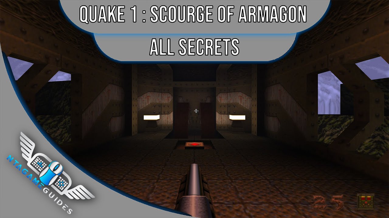 Quake 1 - Scourge of Armagon - All Secrets - YouTube