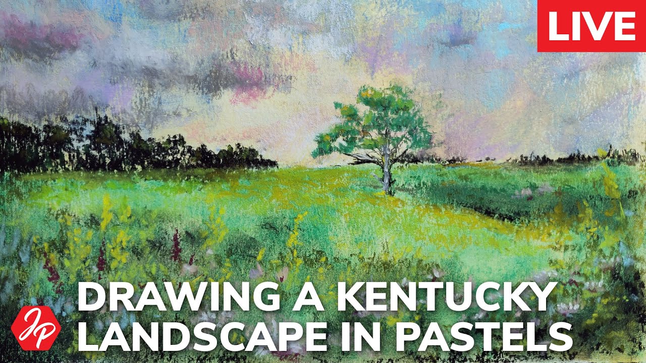 How to draw a Kentucky landscape in pastels - YouTube