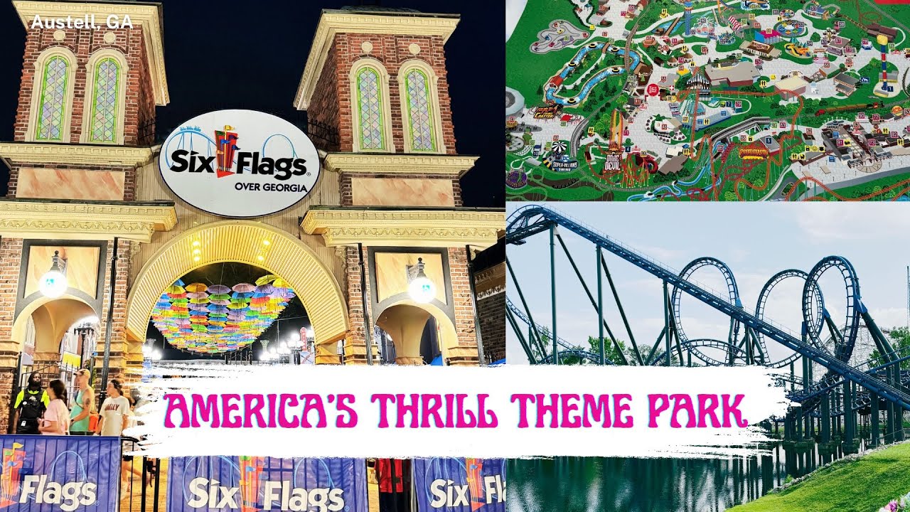 Six Flags | Georgia | USA | Thrill Theme Park | 4K - YouTube