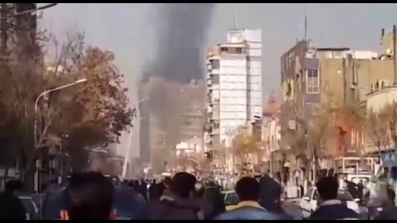 Tehran Building In Iran collapse a false flag! Explosives set off ...