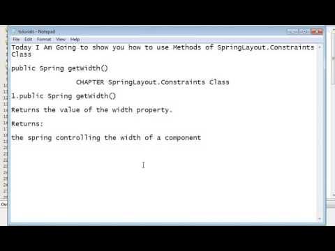 Java Programming Tutorial -SpringLayout.Constraints-9- public Spring getWidth() - YouTube