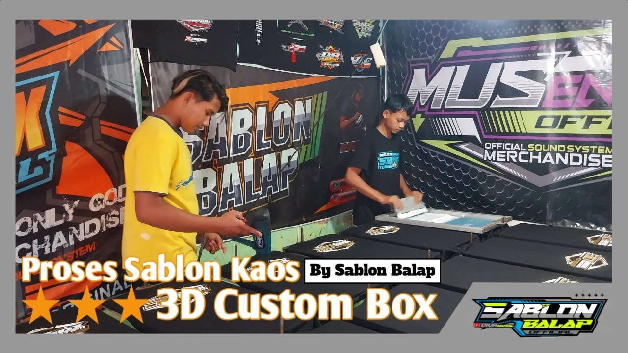 Proses Sablon Kaos 3D CUSTOM BOX by Sablon Balap - YouTube
