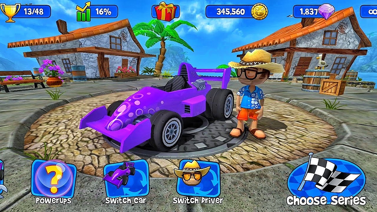 13 ROUND 💥 TROPICAL TWIST 😎 BEACH BUGGY RACING ANDROID PHONE HD PHONE 💥 ...