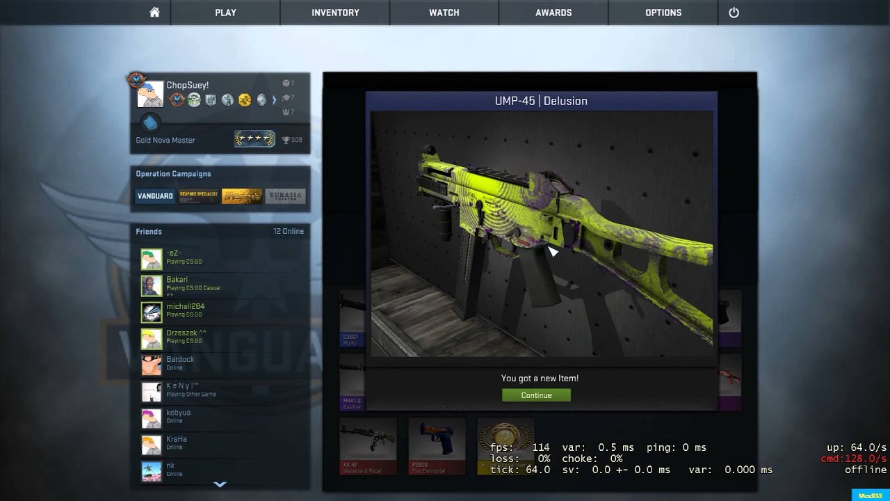 CS GO opening Vanguard Case - YouTube