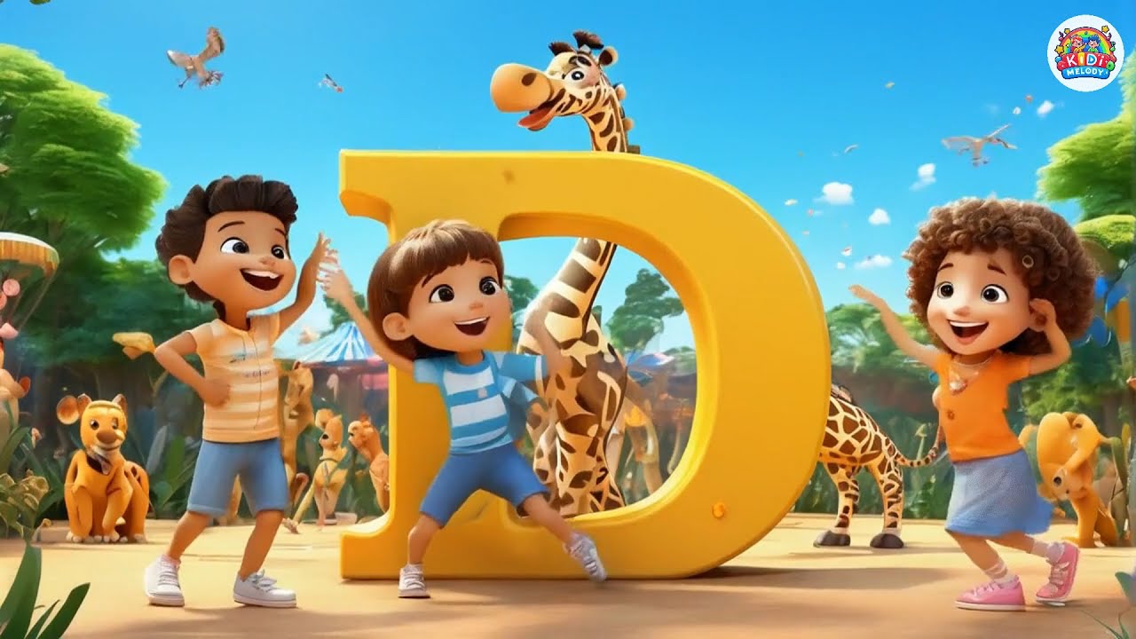 Letter D Song | Funny kids cartoon song with lyrics #music #abcphonics ...