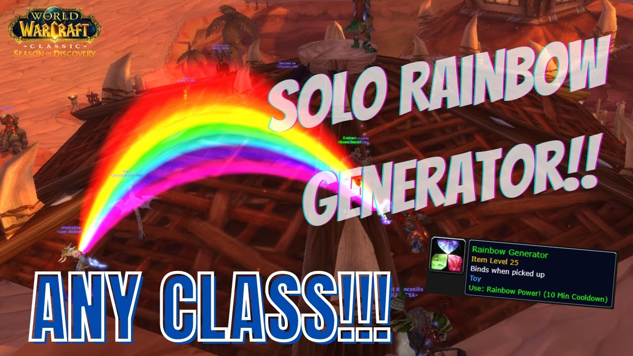 Rainbow Generator SOLO - ANY CLASS! | Classic WoW Season of Discovery ...