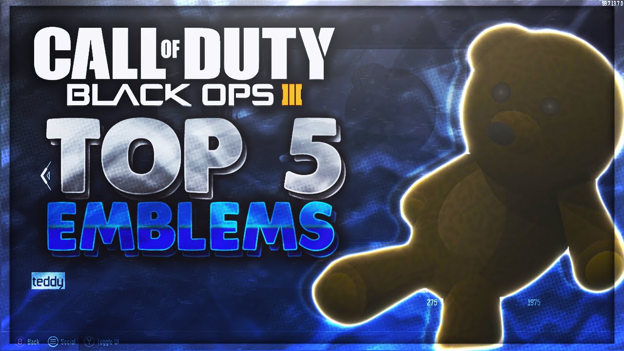 Black Ops 3: "Black Ops Zombies Teddy Bear Emblem!!" TOP 5 BLACK OPS 3 ...