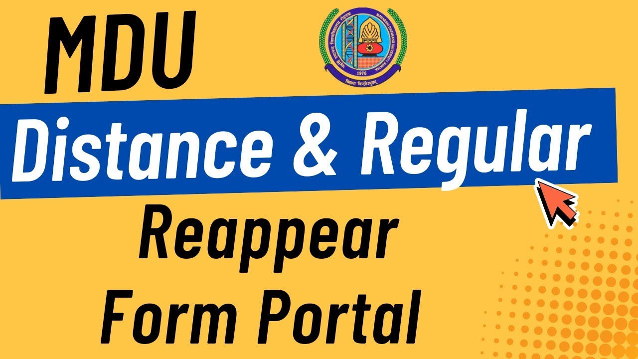 Mdu Distance Reappear form Portal | Mdu Distance Online Reappear form ...