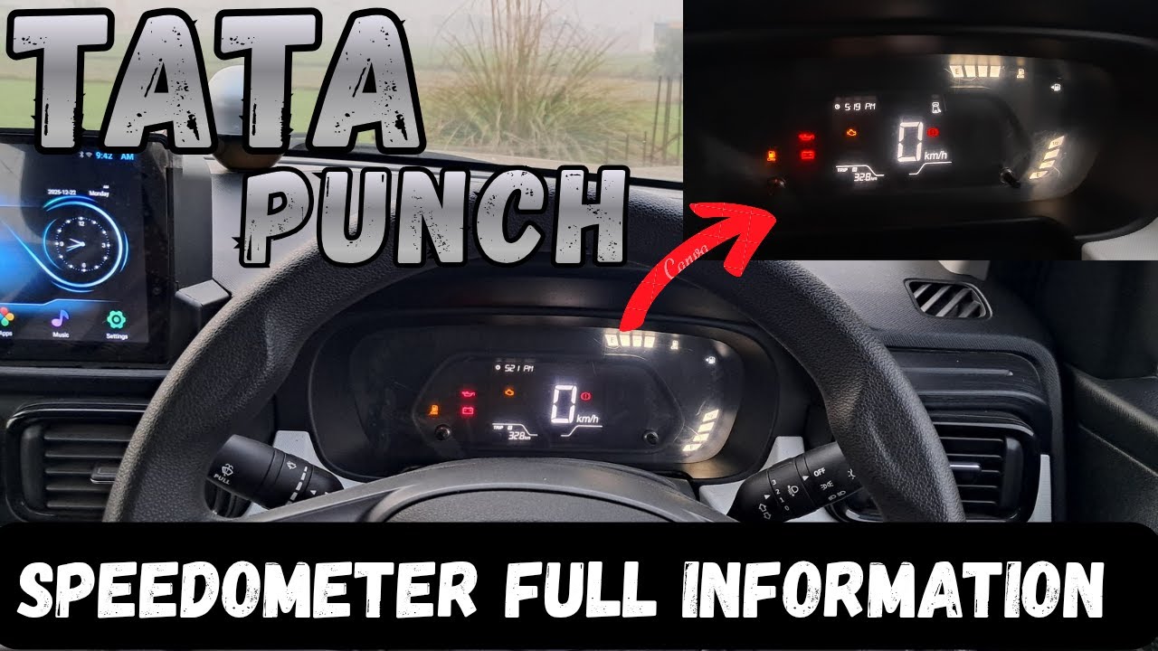 Tata punch speedometer Full information #renaulttriber #tatapunch - YouTube