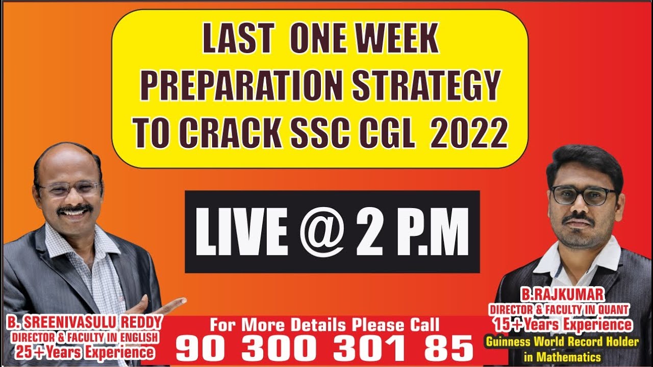 LAST MINUTE PREPARATION STRATEGY| SREENIVASULU REDDY SIR | RAJ KUMAR ...