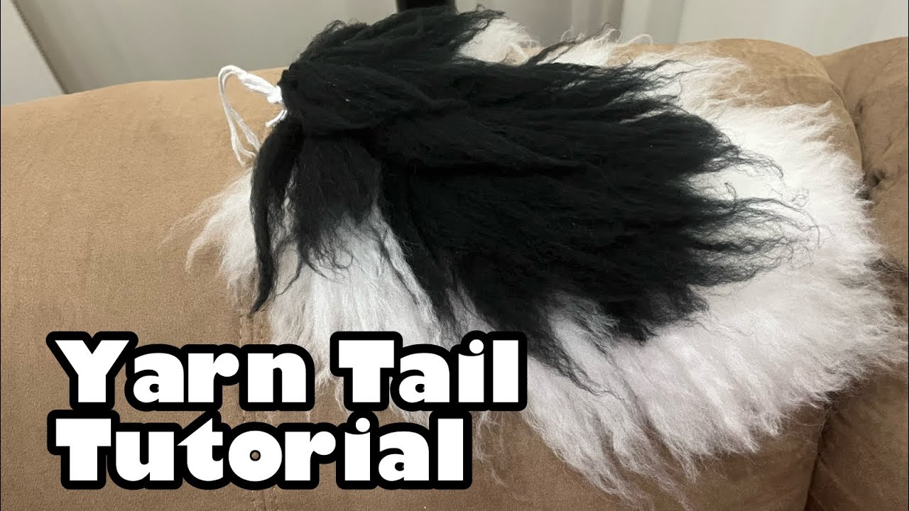 How to make a Tail with yarn [DIY, Therian, Furry, Craft, Cheap, Easy] - YouTube