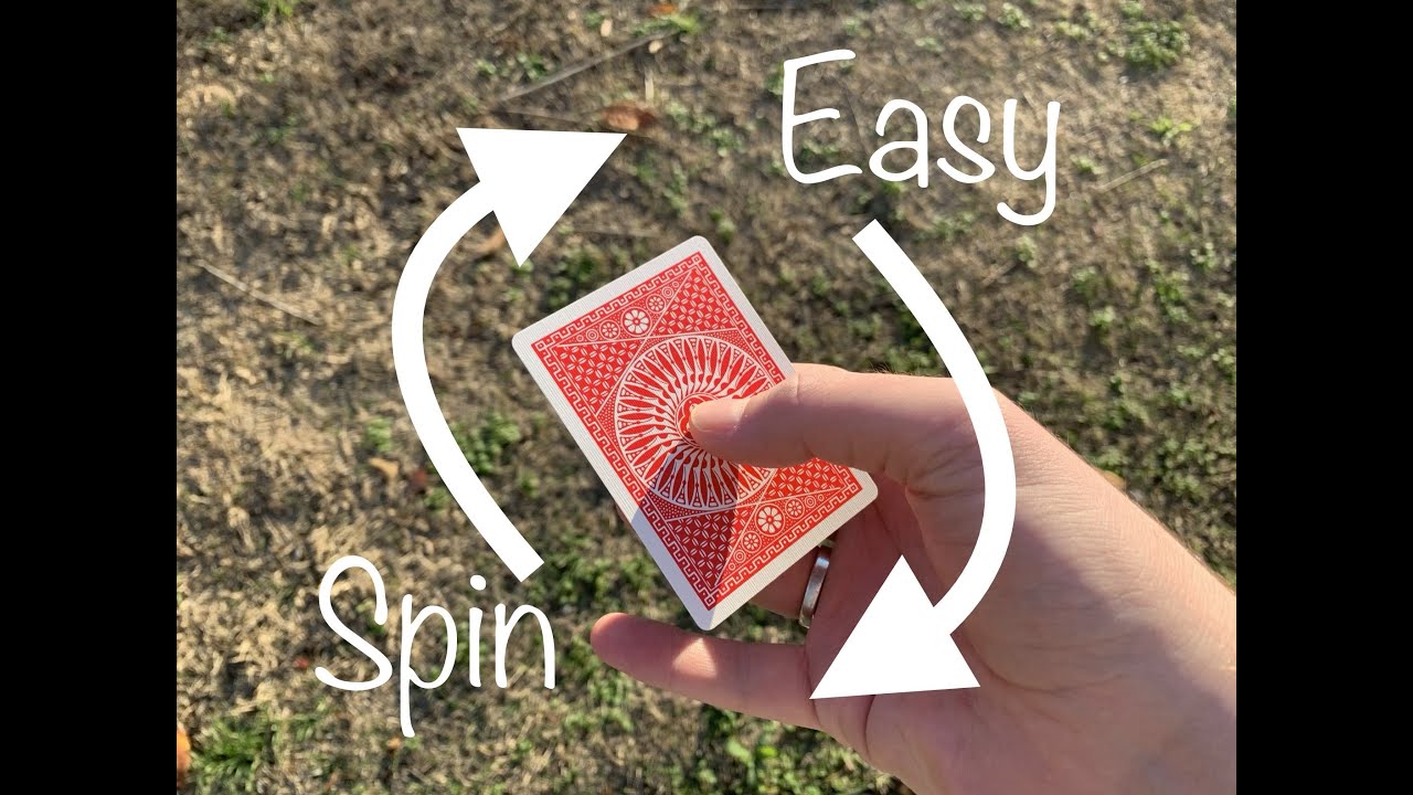 How to spin a card like a fidget spinner. - YouTube