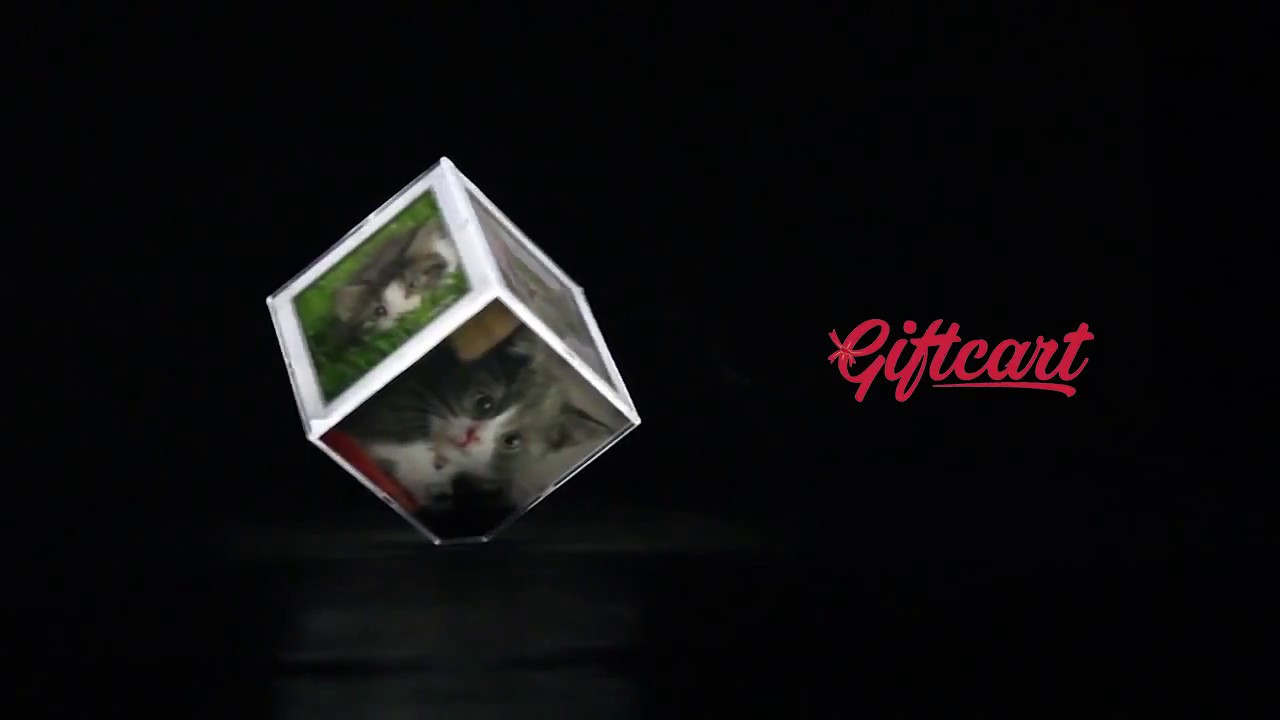 LED Rotating Photo Cube Lamp From Giftcart - YouTube