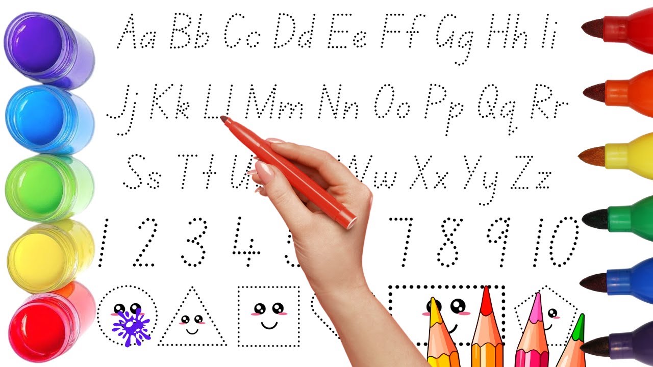 Learn Alphabet A to Z, Numbers 1-10 & Basic Shapes ️ | Fun Learning for ...