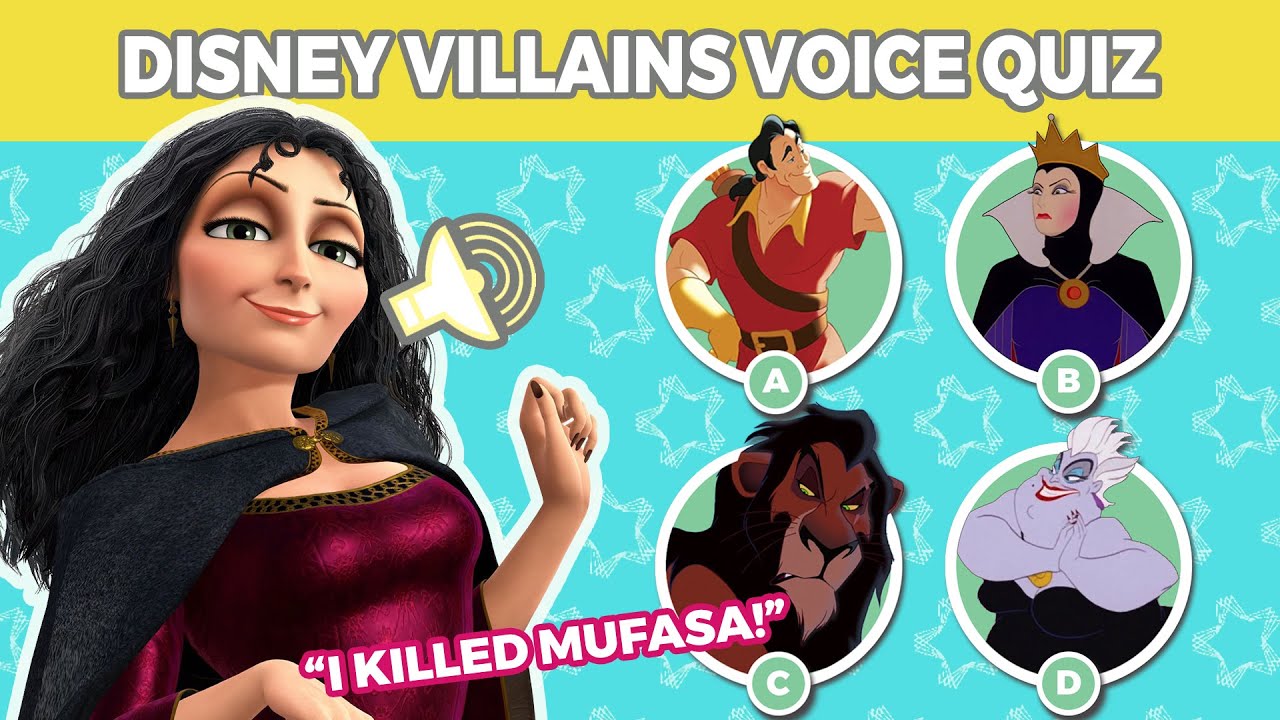 DISNEY VILLAINS VOICE QUIZ - Guess the Disney villains by his evil ...