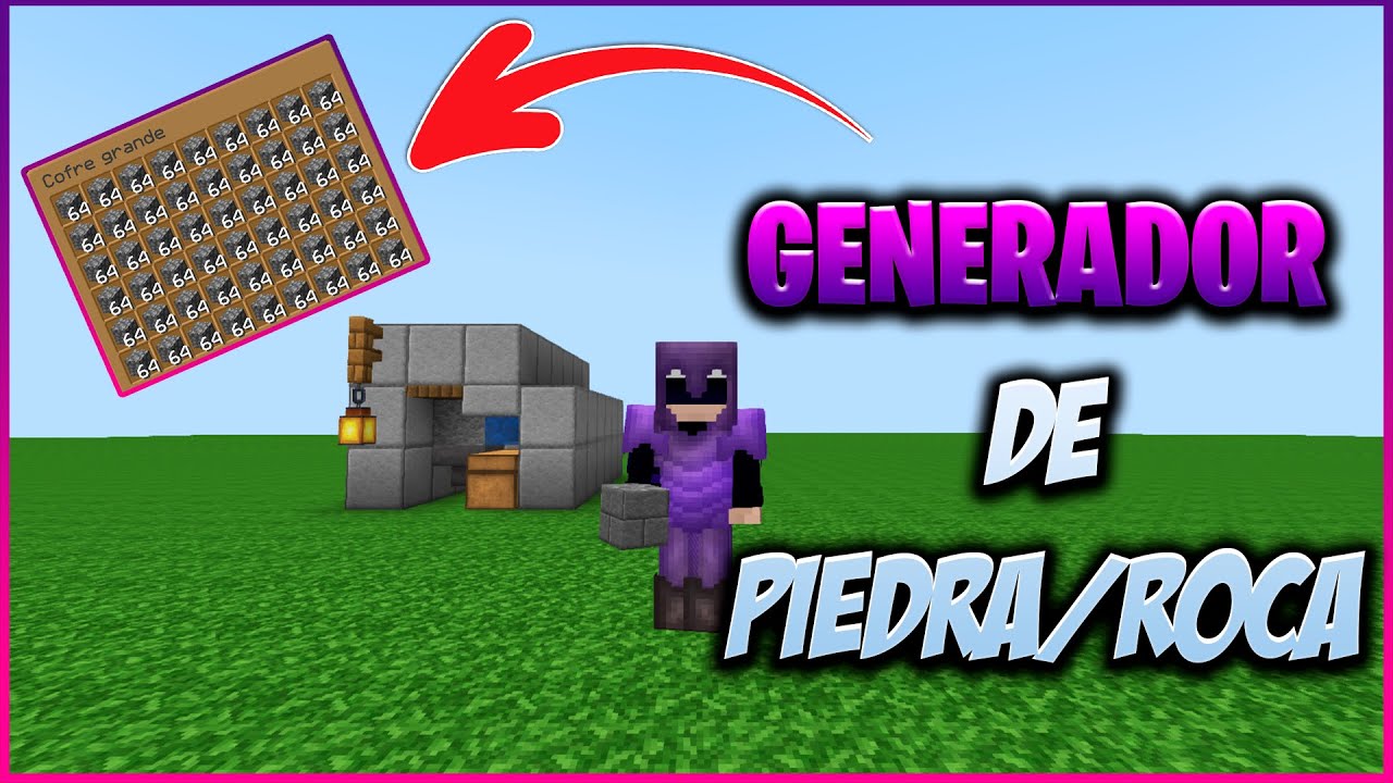 GENERADOR de ROCA/PIEDRA en MINECRAFT 1.19 MUY FÁCIL y EFICIENTE - YouTube