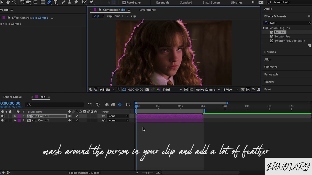 after effects tutorial - glowing ghost zoom | eunoiary - YouTube