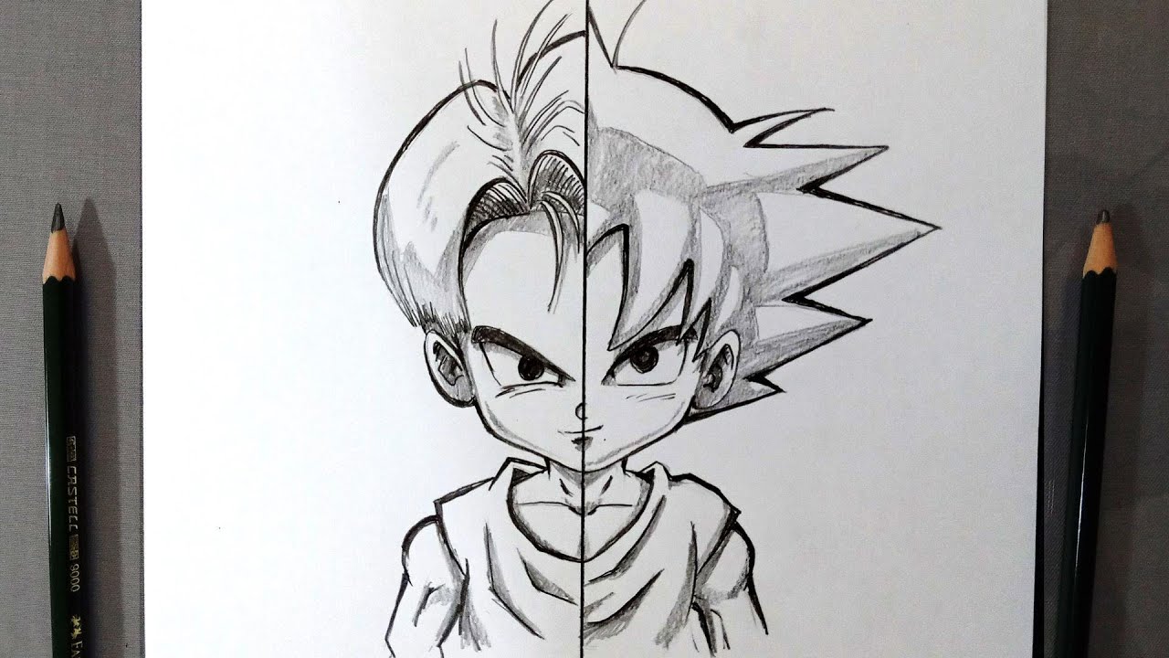 Goten vs Trunks | how to Draw Goten vs Trunk Tutorial For beginner ...