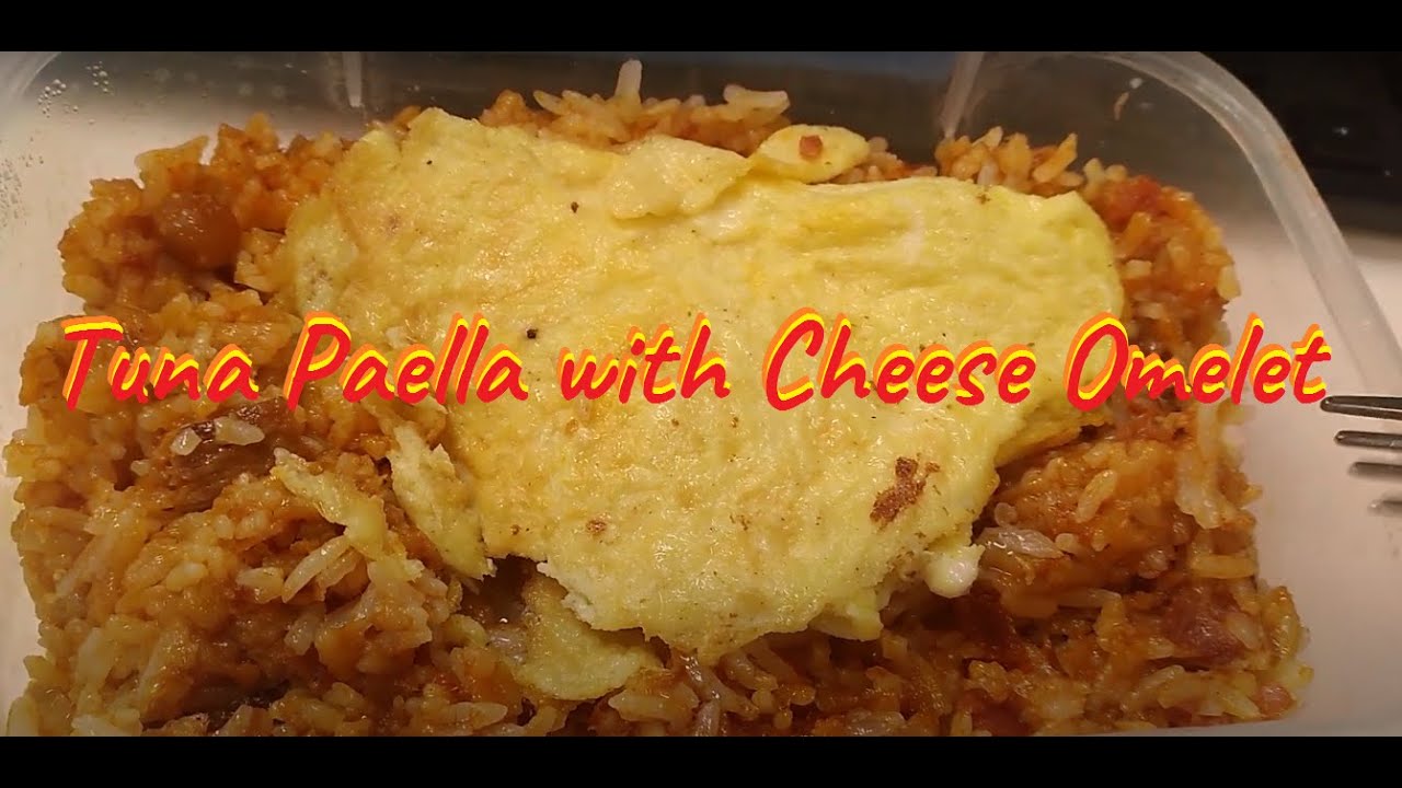 Tuna Paella Cheesy Omelet Lunch! - YouTube