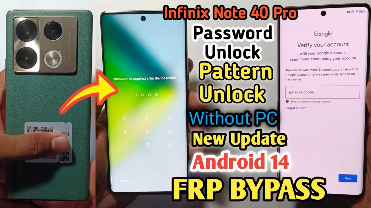 Infinix Note 40 Pro 5G Hard Reset | Password,Pattern Unlock | Android ...