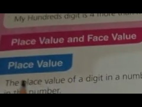 Place value and Face value(Part:1) - YouTube