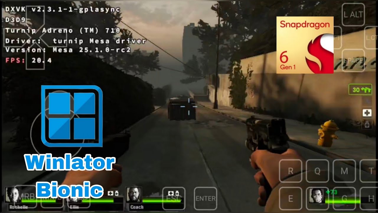 Left 4 Dead 2 - Snapdragon 6 gen 1 (Adreno 710) | Winlator Bionic + Turnip | Settings - YouTube