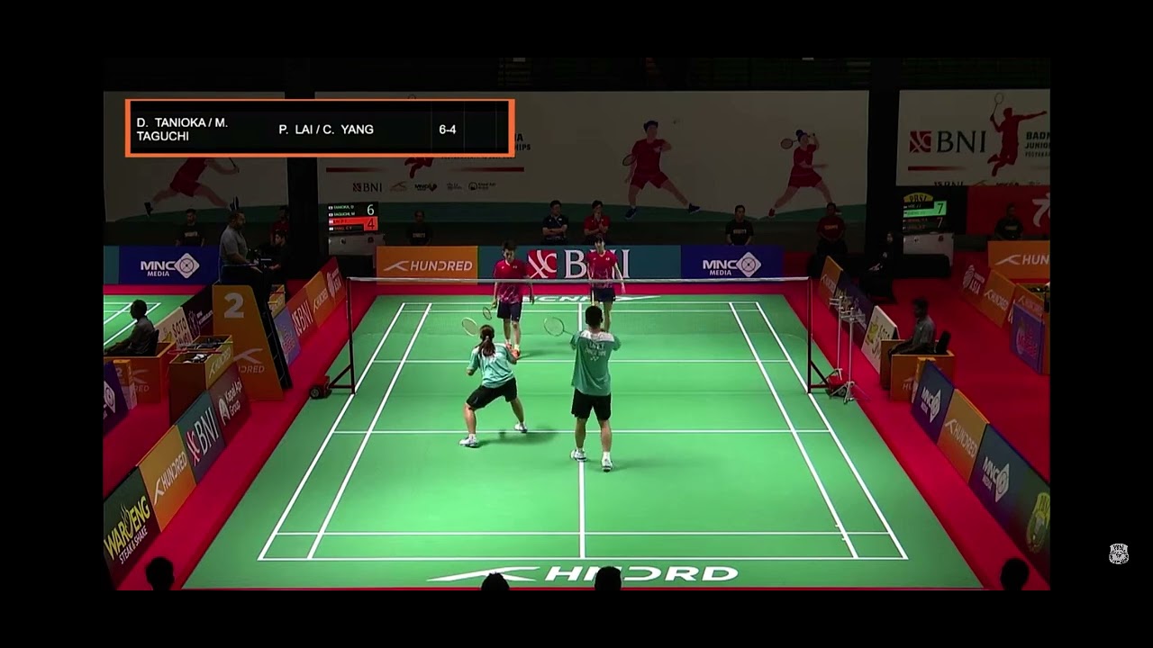 2023印尼日惹亞青混合團體小組賽🇹🇼LAI Po Yu/YANG Chu Yun vs🇯🇵 Daigo TANIOKA/Maya ...