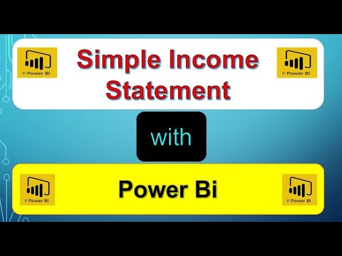 How to create Simple Income Statement with Power BI - YouTube