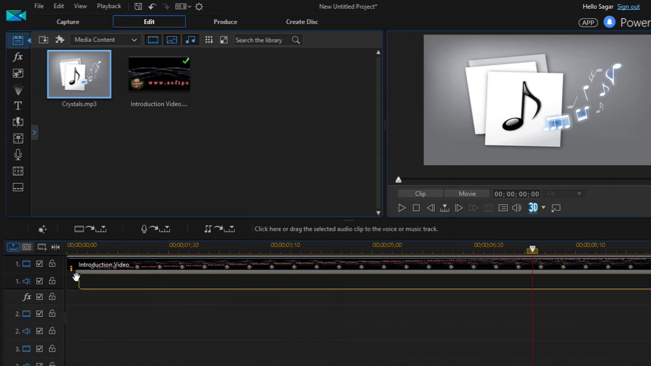 Lecture 21 - Inserting the music in video in PowerDirector - YouTube