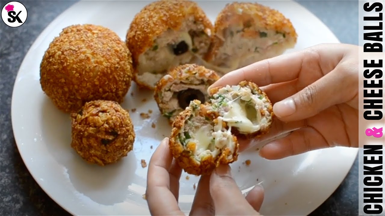 MeatBalls Recipe | Chicken Cheese Balls | Cheese Stuffed Chicken ...