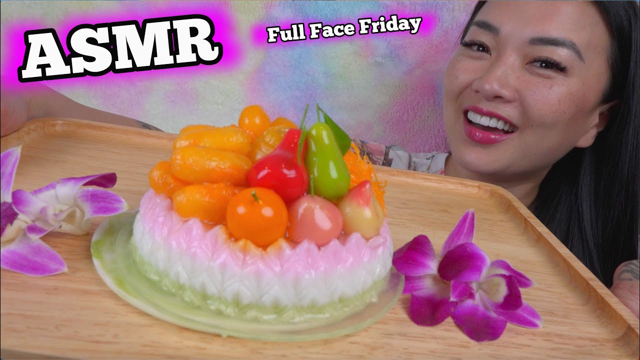 ASMR PRETTY JELLO CAKE (SOFT EATING SOUNDS) NO TALKING | SAS-ASMR - YouTube