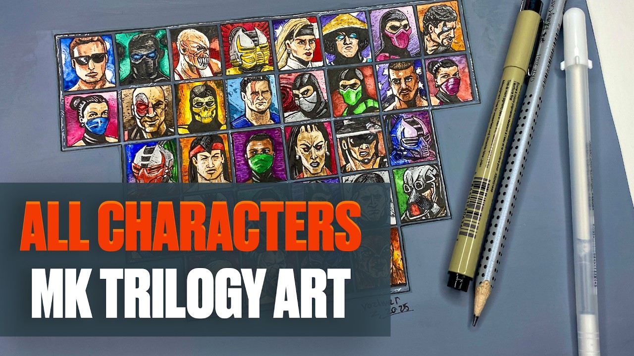 MK TRILOGY ART | Drawing ALL characters on one piece - YouTube