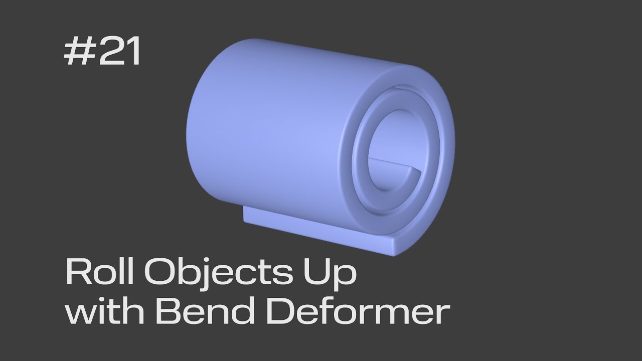 Cinema 4D Quick Tip #21 - Roll Objects Up with Bend Deformer (Project File on Patreon) - YouTube