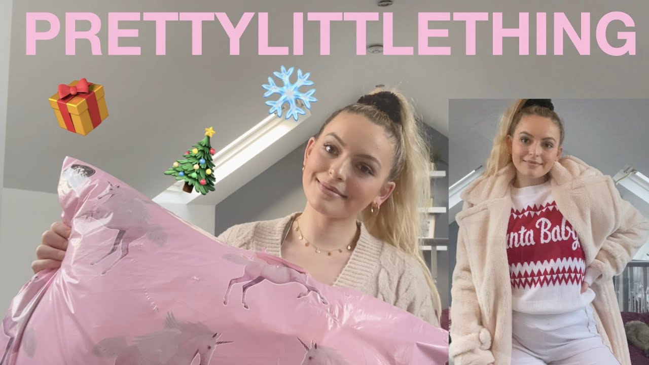 PLT DECEMBER HAUL | prettylittlething christmas - YouTube