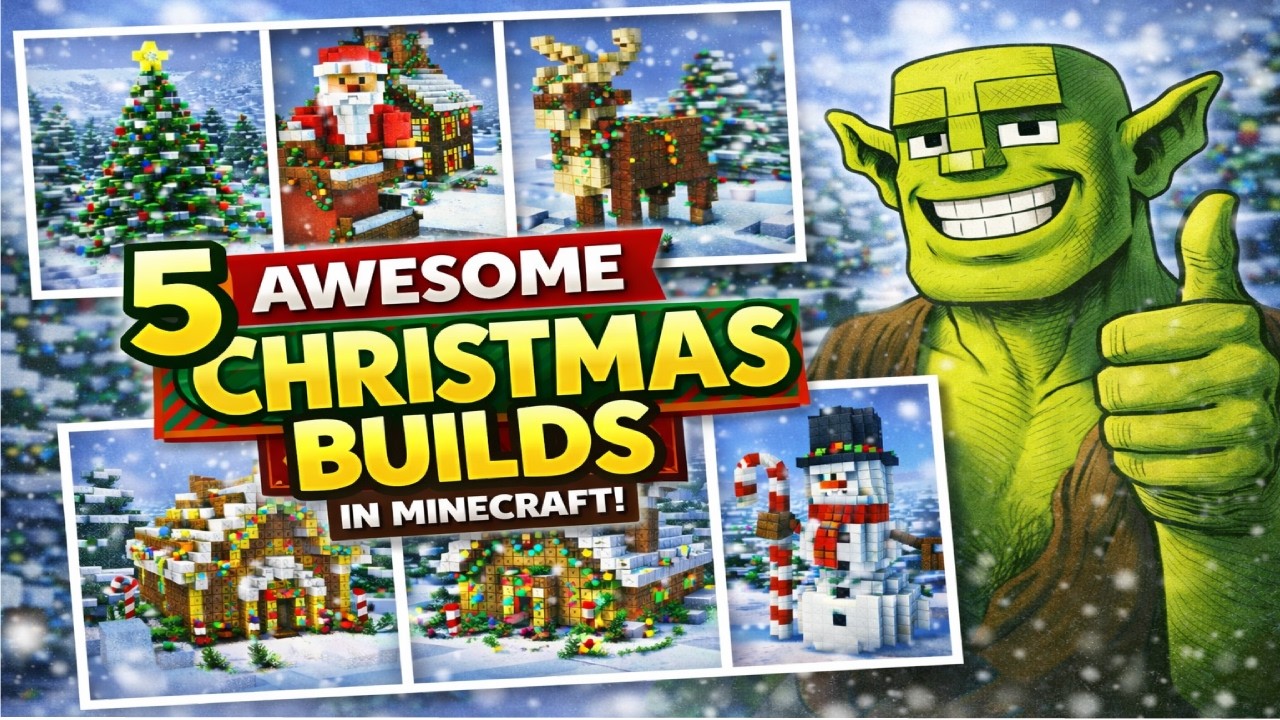 5 Christmas Build in Minecraft - YouTube