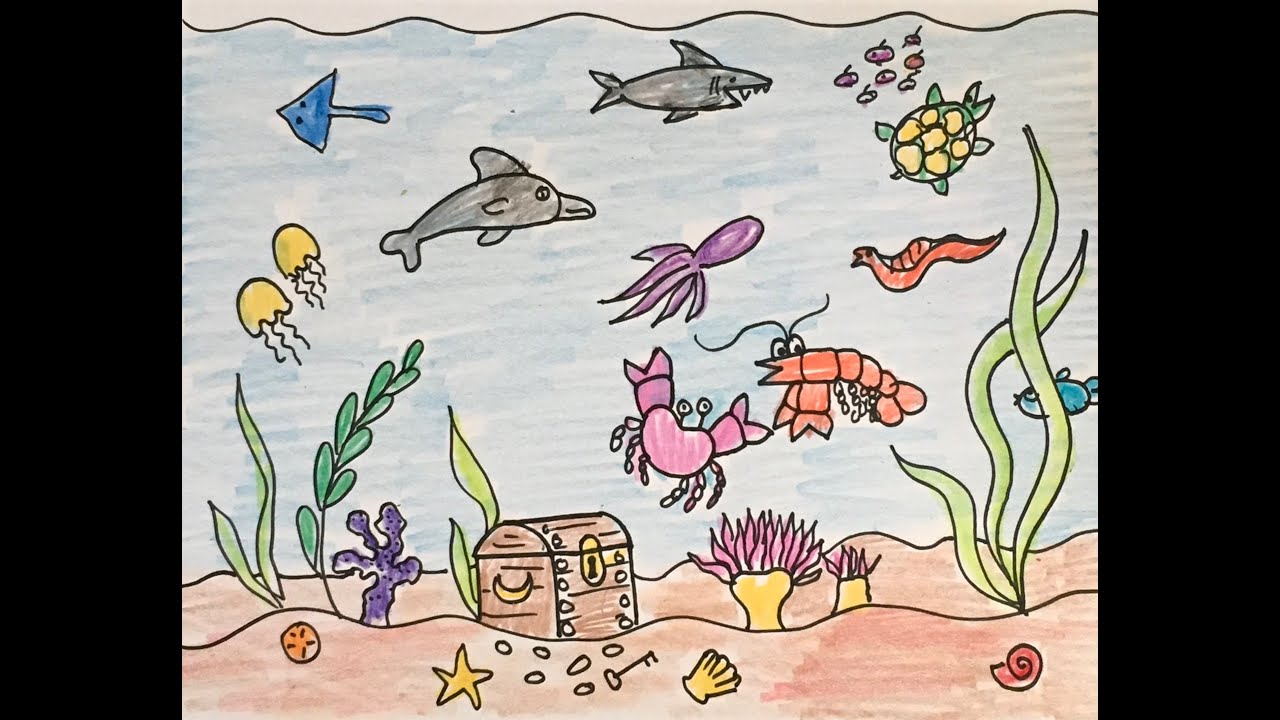 Life Under the Sea Drawing with Mrs Woodlief. - YouTube