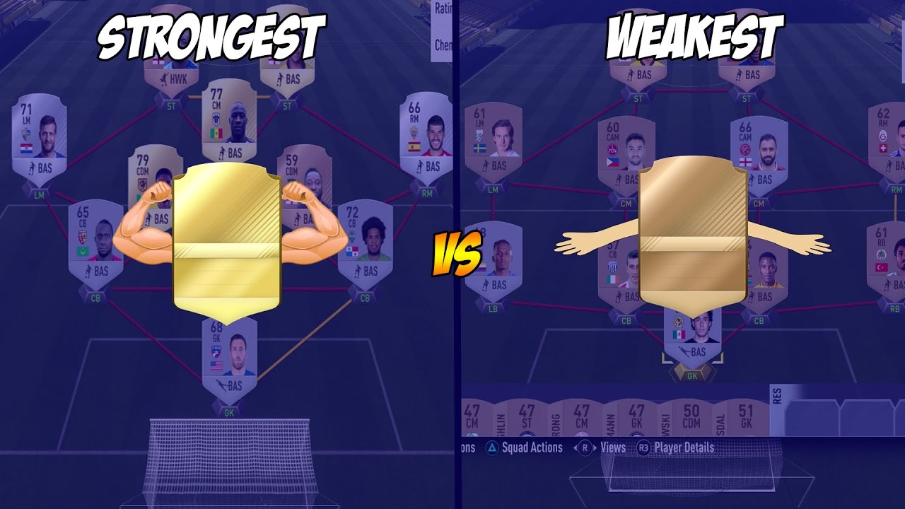 The WEAKEST vs STRONGEST Team on FIFA | FIFA 17 Challenges - YouTube