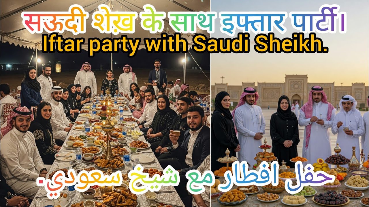 सऊदी शेख़ के साथ इफ्तार पार्टी।Iftar party with Saudi Sheikh.حفل افطار ...