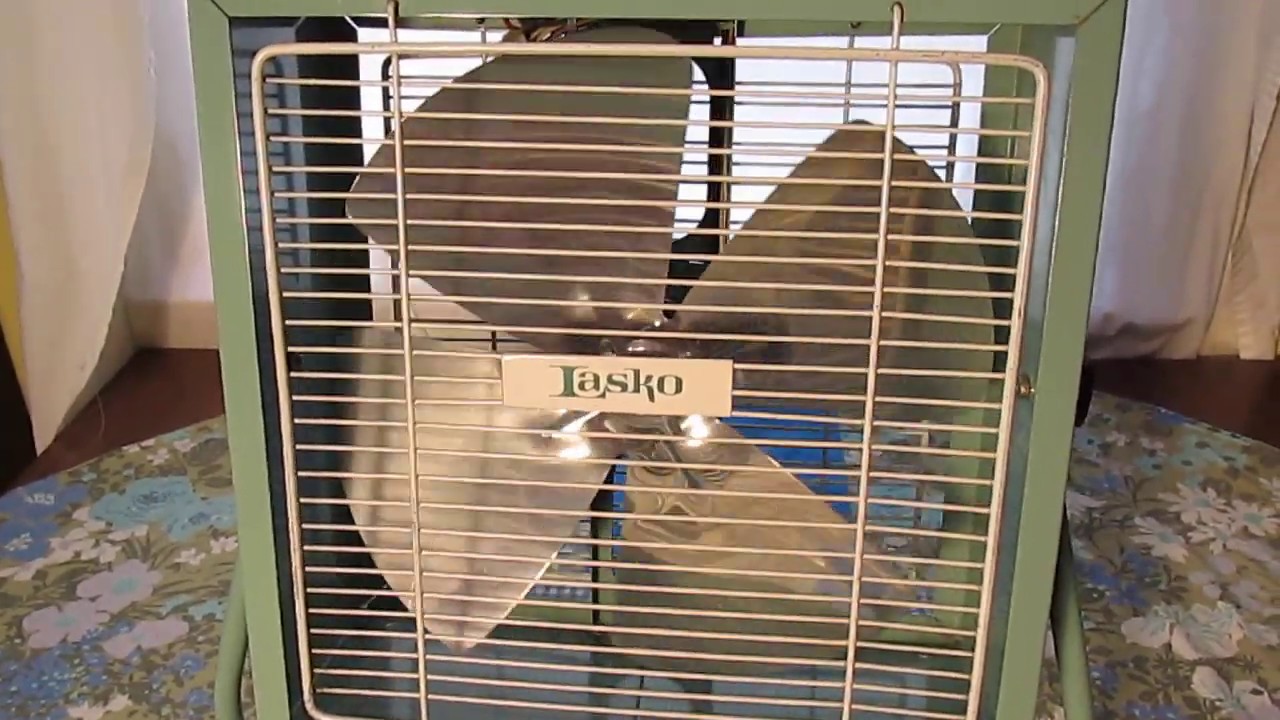 Vintage 1963 14 inch Lasko box fan - YouTube