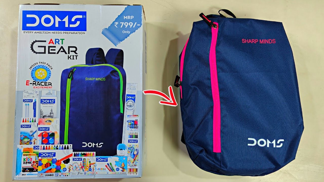 Latest Doms Art Gear Kit, Unboxing & Review, Smart Stationery Kit, Doms ...