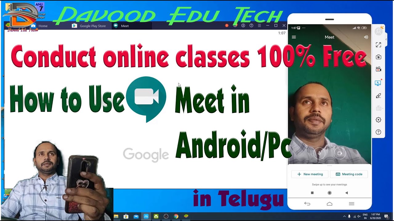 Google Meet | Conducting Online Classes | 100% Free | full demo - YouTube