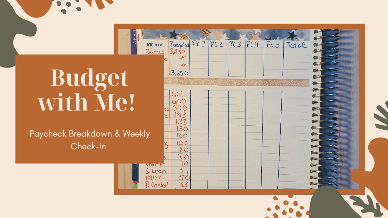 Budget with Me || Weekly Check-In || Paycheck Breakdown || July 2020 ...