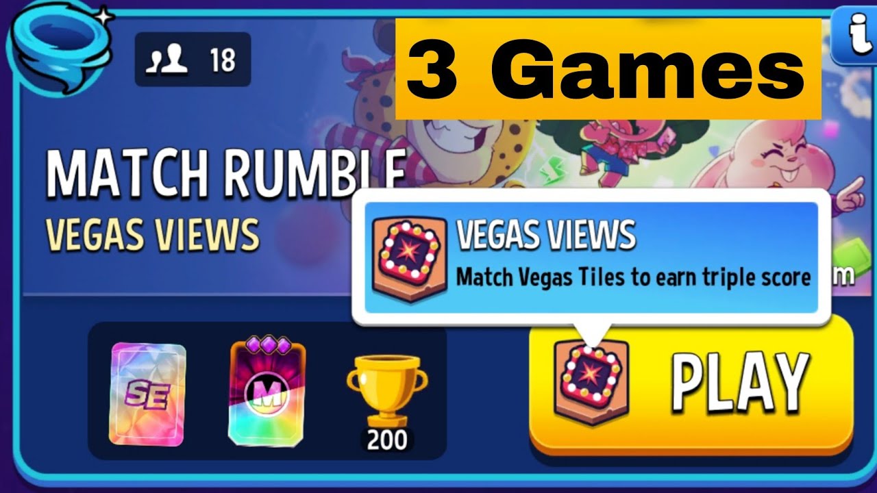 Vegas Views Rumble Match | Match Masters Rumble | Match Masters - YouTube