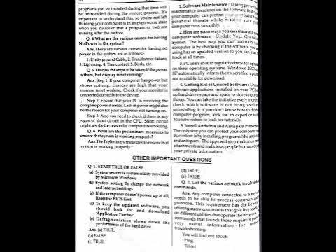 NIOS/Basic computer(608)/Class 10/Ch-14/Textbook & Important question answers - YouTube