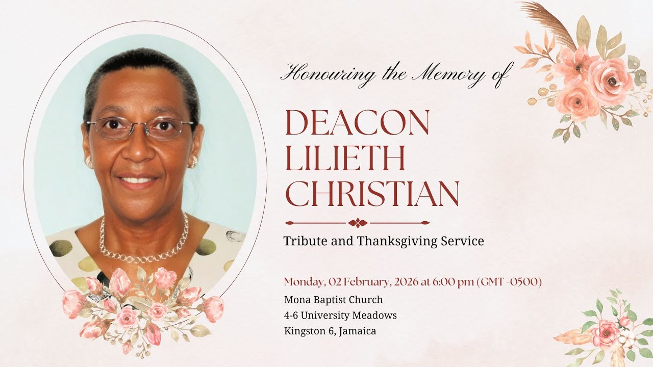 Tribute Service for Deacon Lilieth Christian - YouTube